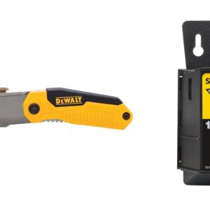 Dewalt DWHT11921A Folding Utility Knife and Heavy Duty Utility Blades with Dispenser Combo Pack