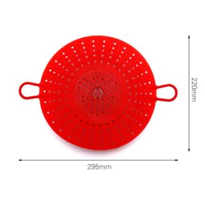 Silicone Vegetable and Food Steamer Basket,Good Grips Silicone Steamer for Instant Pot-8.5 in,Red