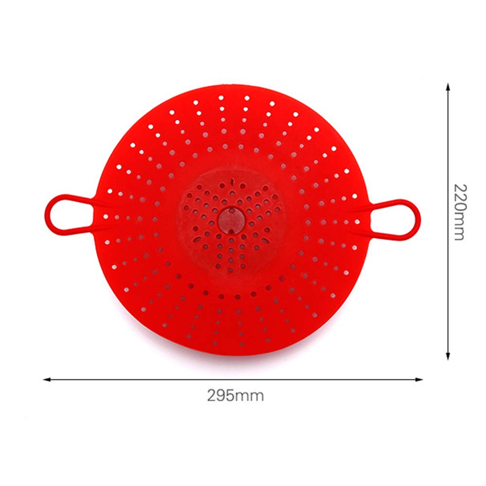 Silicone Vegetable and Food Steamer Basket,Good Grips Silicone Steamer for Instant Pot-8.5 in,Red