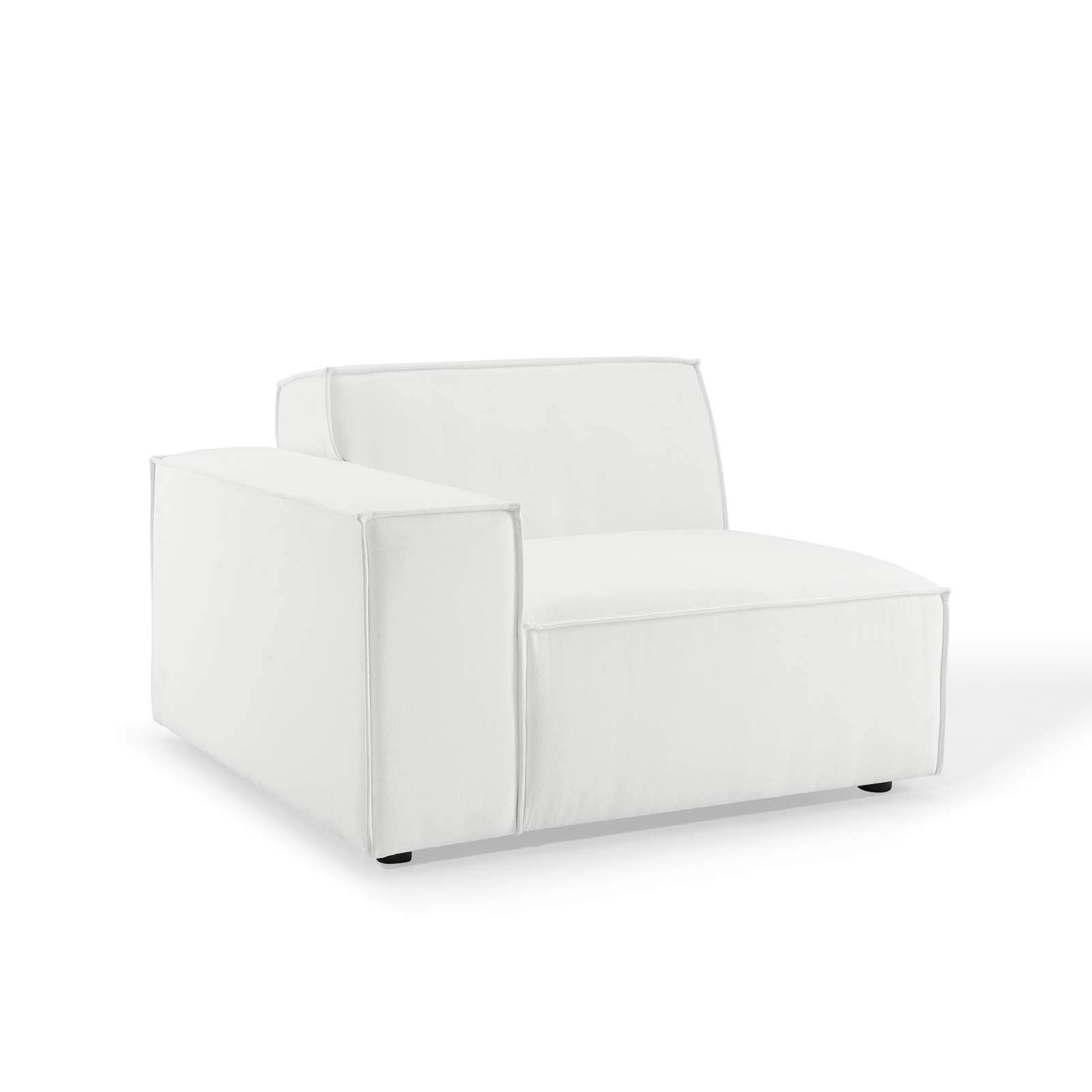 Modway Restore 4-Piece Upholstered Sectional Sofa in White