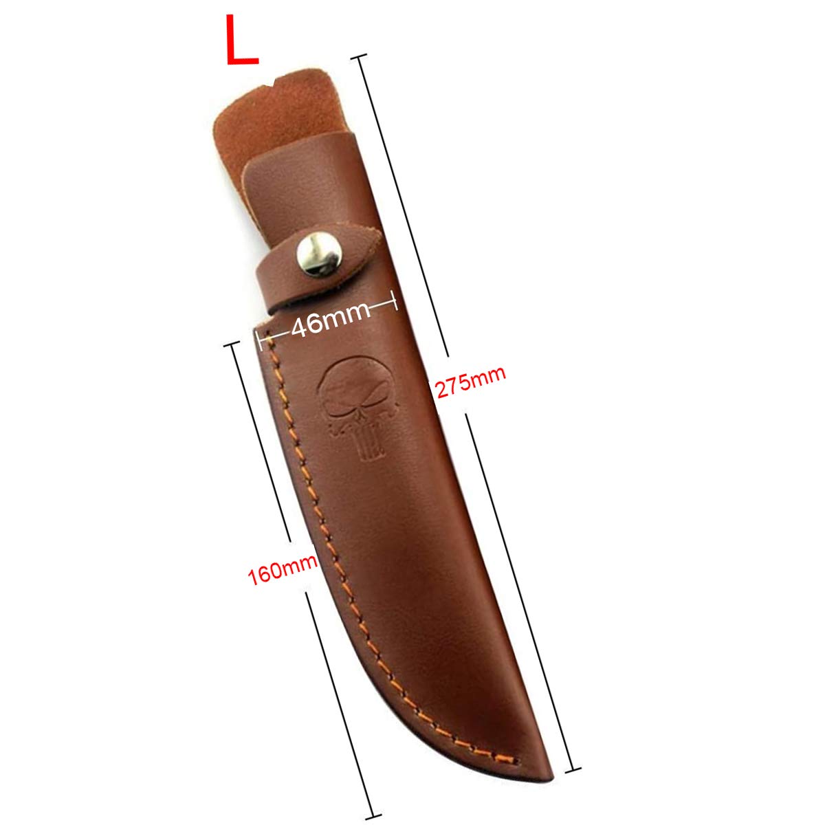 Fixed Blade Knife Sheath Leather Knife 6 inch Sheath Leather Case with Snap Closure Fixed Blade Knife Sheath Holder Belt Loop Case Leather Pouch Sheath