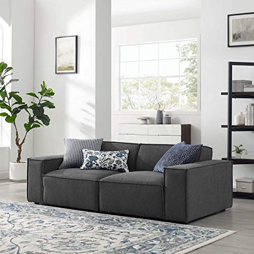 Modway EEI-4111-CHA Restore 2-Piece Sectional Sofa, Charcoal