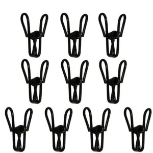 20 Pcs 2 Inch Black and White Chip Clips, PVC Coating High Elasticity Strength Steel Clothes Pins, Food Clips and Bag Clips