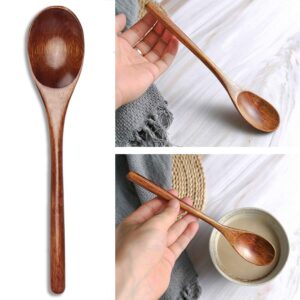 Wooden Spoon and Fork for Eating Utensil Set Lunch Wood Cutlery Japanese Silverware Sets Wooden Flatware Reusable Bamboo Utensils Korean Wood Forks Spoons