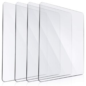 transparency acrylic cutting pads die cutting plates for embossing crafting (4 pieces, 8.7 x 6.1 inch)