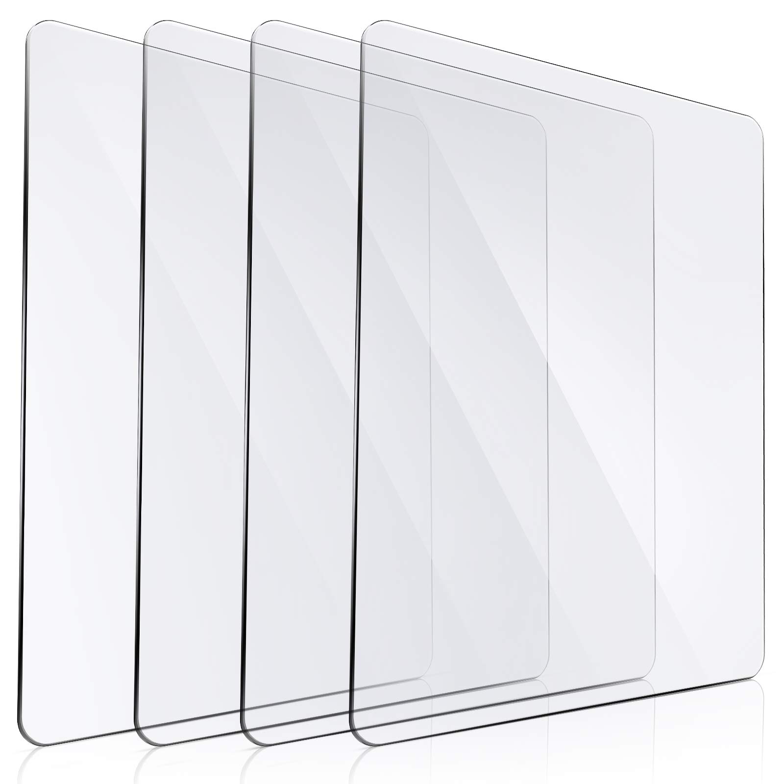 Transparency Acrylic Cutting Pads Die Cutting Plates for Embossing Crafting (4 Pieces, 8.7 x 6.1 Inch)