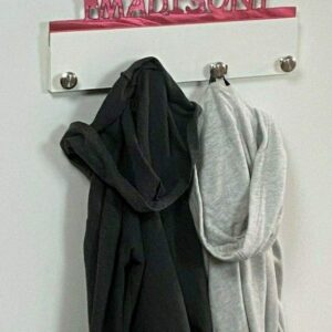 MIRROR MANIA Personalized Coat Hanger Gymnastics Gymnasts Rack Bag Hat Towel Backpack Sweatshirt Jacket Hook Organizer Wall Door Decor, One of A Kind, Custom Made to Order, with Your Name On It!