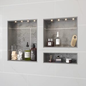 shower niche recessed shower shelves, abs plastic bathroom shower cube 32×20 inches, with texture