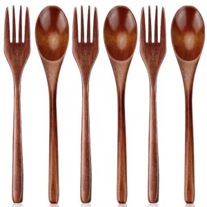 wooden spoon and fork for eating utensil set lunch wood cutlery japanese silverware sets wooden flatware reusable bamboo utensils korean wood forks spoons