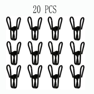 20 Pcs 2 Inch Black Chip Clips, PVC Coating High Elasticity Strength Steel Clothes Pins, Food Clips and Bag Clips