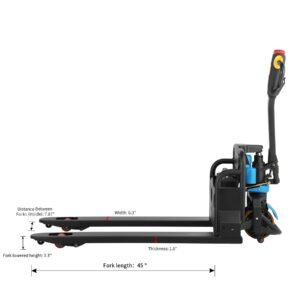 APOLLOLIFT Full Electric Power Lithium Pallet Jack Truck Efficiency Bundle 3300lb Cap.45" x21"-Plus Extra Battery Bundle