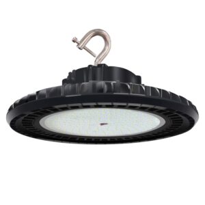 240w ufo led high bay light 38400lm, 5000k 0-10v dimmable barn workshop high bay lighting fixture etl dlc listed us hook 5' cable (ac100-277v)