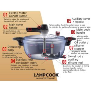 LAMPCOOK/LAMP COOK Automatic Rotating Cooking Pot / Auto Cook Pot