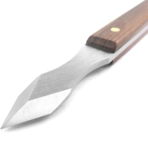 EIQOCCA Mikov V2003011 Dual Bevel Marking Knife with Finger Indents 0.100-Inch-Thick Blade 1/2 Inch Wide 1-7/8 Long with Rosewood Handle Stainless Steel Hardened to HRC 57