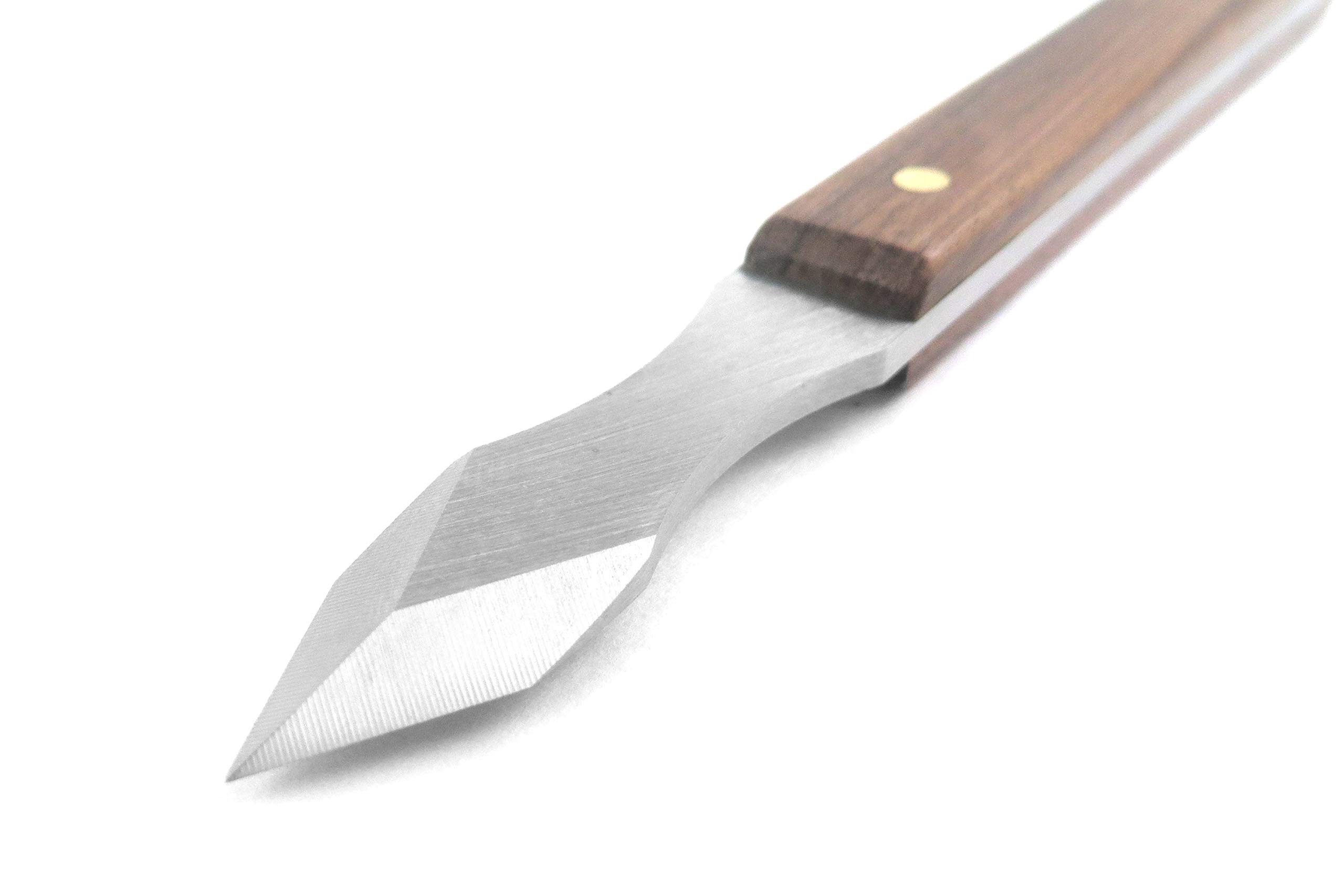 EIQOCCA Mikov V2003011 Dual Bevel Marking Knife with Finger Indents 0.100-Inch-Thick Blade 1/2 Inch Wide 1-7/8 Long with Rosewood Handle Stainless Steel Hardened to HRC 57