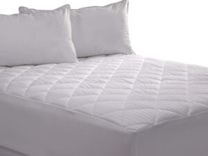 the ritz-carlton mattress pad - hypoallergenic, diamond quilted mattress topper - 18" deep - queen