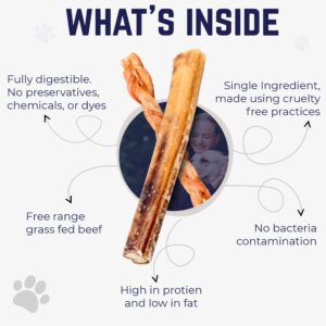 Devil Dog Pet Co. Braided Bully Sticks for Dogs – 12 Inch 3 Pack Chew Treats, 100% All Natural, Long Lasting & Rawhide Free Dog Chews – Premium Braided Bully Sticks for Large Dogs, Medium & Small Dogs