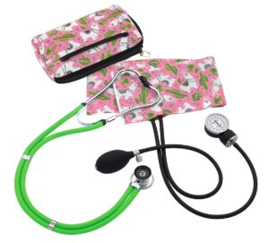 prestige medical aneroid sphygmomanometer/sprague-rappaport kit, llamas pink