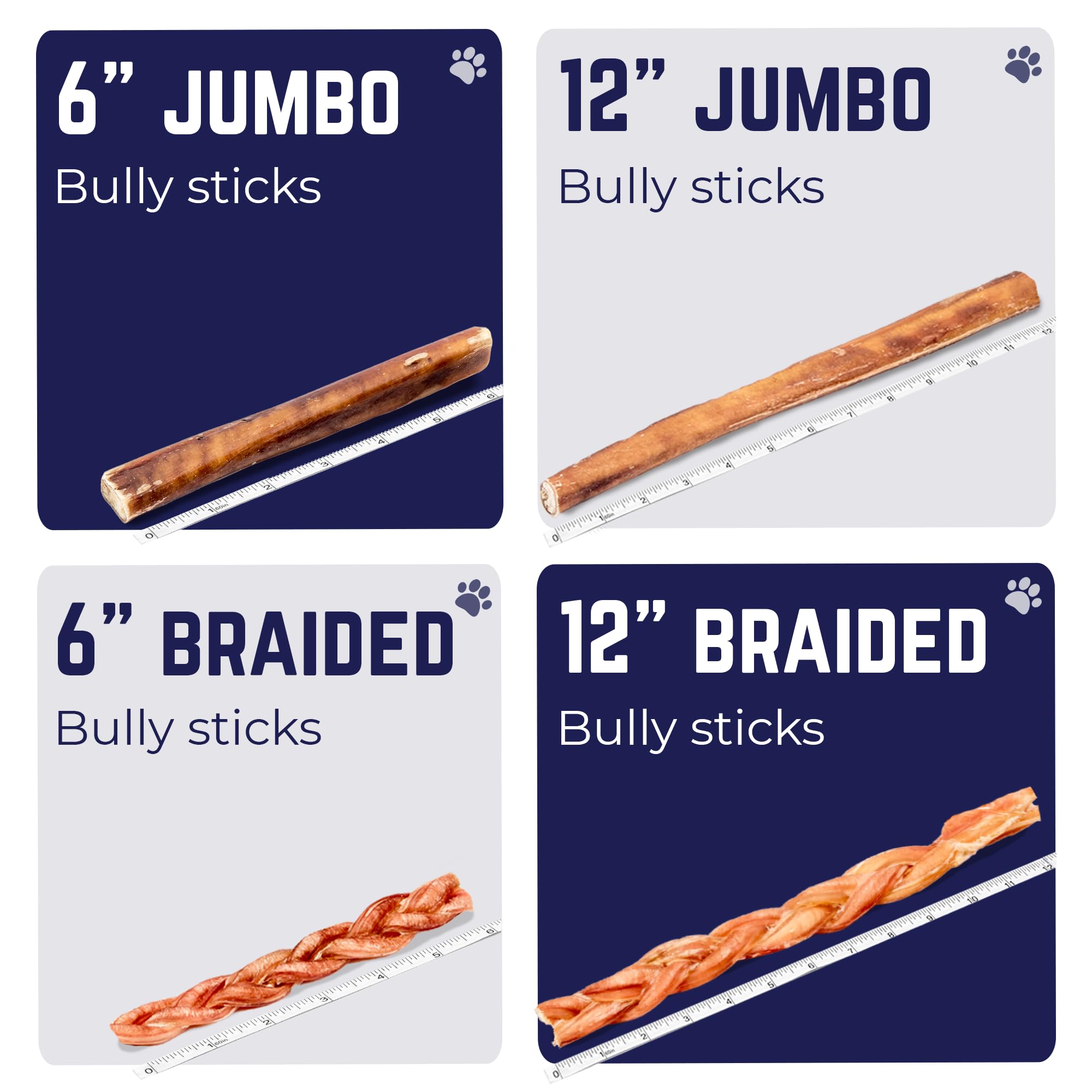 Devil Dog Pet Co. Braided Bully Sticks for Dogs – 12 Inch 3 Pack Chew Treats, 100% All Natural, Long Lasting & Rawhide Free Dog Chews – Premium Braided Bully Sticks for Large Dogs, Medium & Small Dogs