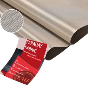 faraday fabric-emi rfid shielding-block wifi/rf anti-radiation military grade and radiation protection nickel copper fabric, rfid blocking material 36"x44" inch