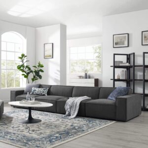 modway eei-4114-cha restore 4-piece sectional sofa, charcoal