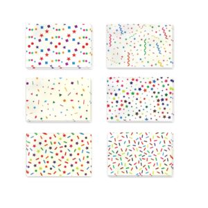 36 Pack All Occasion Assorted Blank Greeting Cards-Rainbow Confetti Designs-Blank Greeting Cards with Envelopes Included 4 x 6 Inches Thank You Cards, Birthday Cards, Graduation Cards,Congratulations