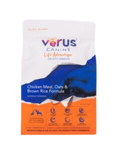 verus pet foods dry dog food chicken, life advantage formula (4lb bag)