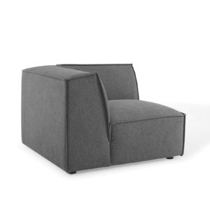 Modway Restore 7-Piece Upholstered Sectional Sofa in Charcoal