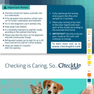 KIT4CAT CheckUp Testing Strips x 50 (10 Parameters Urine Test Strips for Cats & Dogs)