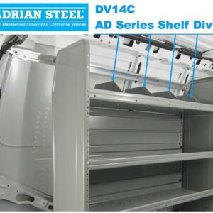 Adrian Steel DV14C8, Composite Divider Kit for 14" Shelf