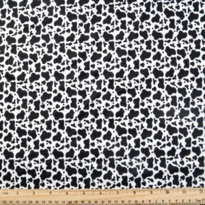 David accessories Double Brushed Poly Knit Fabric Fruit Cow Pattern Printing Fabric 4 Way Stretch Spandex Knitting Fabric DBP Fabric by The Yard for Clothes Dress (Cow Pattern)