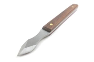 eiqocca mikov v2003011 dual bevel marking knife with finger indents 0.100-inch-thick blade 1/2 inch wide 1-7/8 long with rosewood handle stainless steel hardened to hrc 57