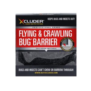 xcluder flying & crawling bug barrier, 1" x 48" stainless steel wool roll, non corrosive and anti-rust material keeps bugs and insects out of any building or home