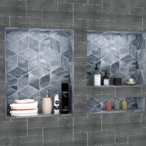 Shower Niche Recessed Shower Shelves, ABS Plastic Bathroom Shower Cube 32×20 inches, with Texture