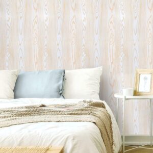 Orainege Gold Wood Contact Paper Gold and White Peel and Stick Wallpaper 17.7in x78.7in Gold Wood Grain Removable Wallpaper White and Gold Decorative Self Adhesive Contact Paper Bedroom Kitchen