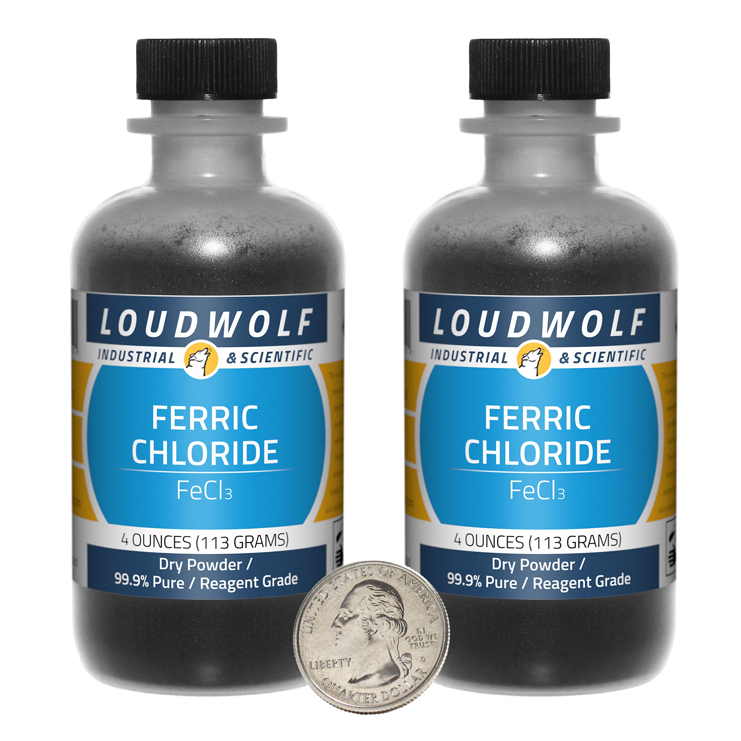 Ferric Chloride / 8 Ounces / 2 Bottles / 99.9% Pure Reagent Grade/Dry Powder Makes 2 Liters of PCB Etchant