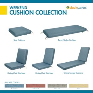 Duck Covers Weekend Water-Resistant Outdoor Bench Cushion, 54 x 18 x 3 Inch, Blue Shadow, Patio Furniture Cushions