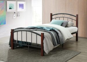 hodedah metal queen, mahogany platform, complete bed