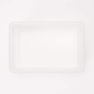 無印良品 MUJI 82219418 Polypropylene Storage Box, Medium, Width 14.6 x Depth 9.8 x Height 6.3 inches (37 x 25 x 16 cm), Translucent