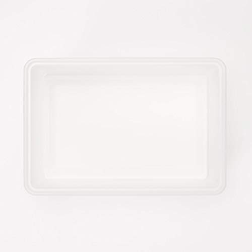 無印良品 MUJI 82219418 Polypropylene Storage Box, Medium, Width 14.6 x Depth 9.8 x Height 6.3 inches (37 x 25 x 16 cm), Translucent