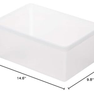 無印良品 MUJI 82219418 Polypropylene Storage Box, Medium, Width 14.6 x Depth 9.8 x Height 6.3 inches (37 x 25 x 16 cm), Translucent