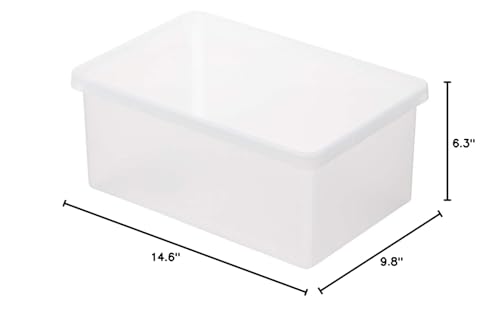 無印良品 MUJI 82219418 Polypropylene Storage Box, Medium, Width 14.6 x Depth 9.8 x Height 6.3 inches (37 x 25 x 16 cm), Translucent