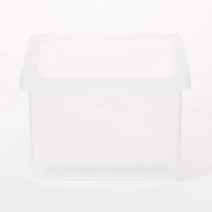 無印良品 MUJI 82219418 Polypropylene Storage Box, Medium, Width 14.6 x Depth 9.8 x Height 6.3 inches (37 x 25 x 16 cm), Translucent