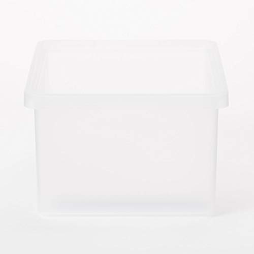 無印良品 MUJI 82219418 Polypropylene Storage Box, Medium, Width 14.6 x Depth 9.8 x Height 6.3 inches (37 x 25 x 16 cm), Translucent