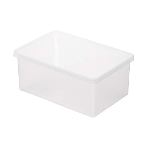 無印良品 MUJI 82219418 Polypropylene Storage Box, Medium, Width 14.6 x Depth 9.8 x Height 6.3 inches (37 x 25 x 16 cm), Translucent