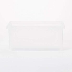 無印良品 MUJI 82219418 Polypropylene Storage Box, Medium, Width 14.6 x Depth 9.8 x Height 6.3 inches (37 x 25 x 16 cm), Translucent