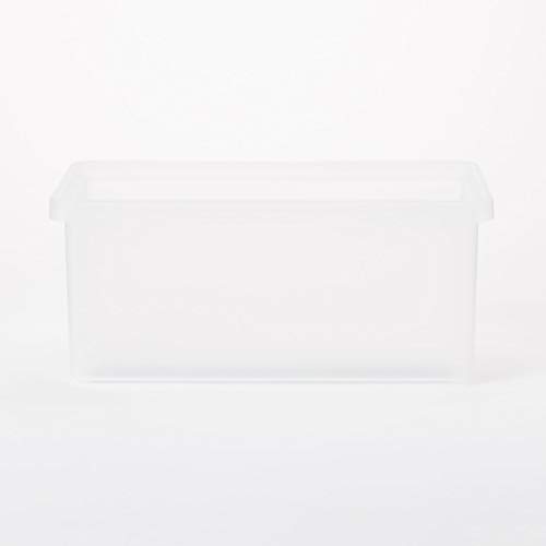 無印良品 MUJI 82219418 Polypropylene Storage Box, Medium, Width 14.6 x Depth 9.8 x Height 6.3 inches (37 x 25 x 16 cm), Translucent