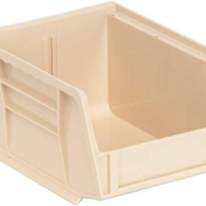 QUANTUM STORAGE SYSTEMS K-QUS210IV-8 8-Pack Ultra-Stack and Hang Bins, 5-3/8" x 4-1/8" x 3", Ivory