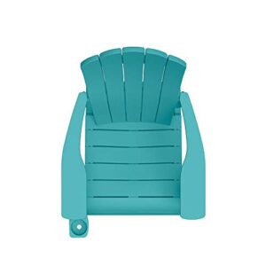 Keter Outdoor Patio Garden Deck Furniture Resin Adirondack Chair with Built-in Cup Holder (Teal)