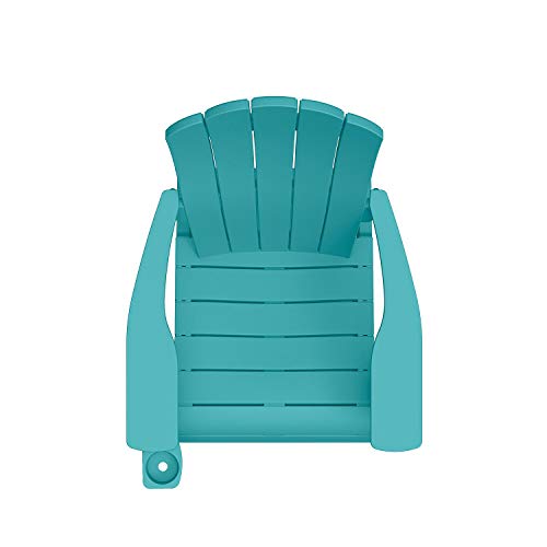 Keter Outdoor Patio Garden Deck Furniture Resin Adirondack Chair with Built-in Cup Holder (Teal)